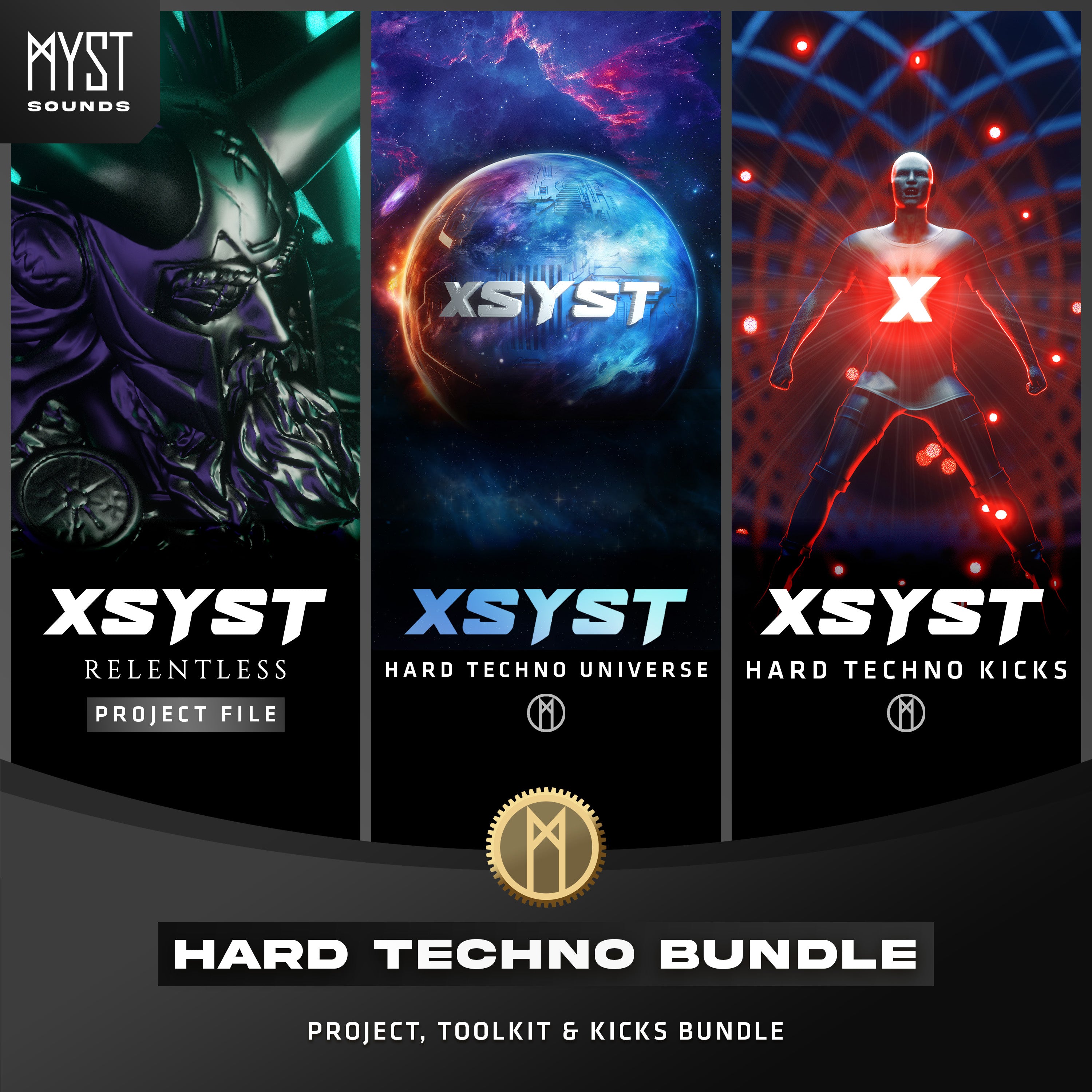Hard Techno Bundle: Project, Toolkit & Kicks [Bundle] 3 in 1 – MYST
